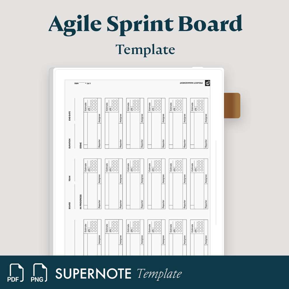 Agile Sprint Board – Supernote Templates