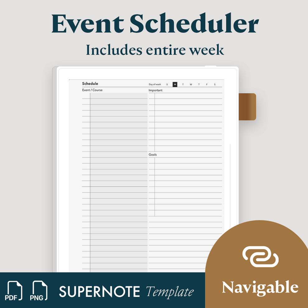Supernote - Event Scheduler Planner – Supernote Templates