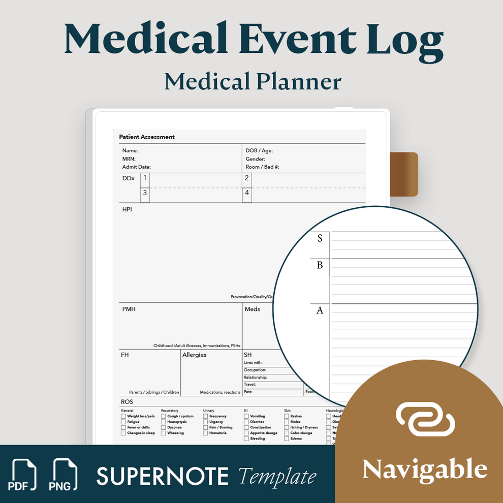 reMarkable tablet - Medical Template Bundle – Supernote Templates