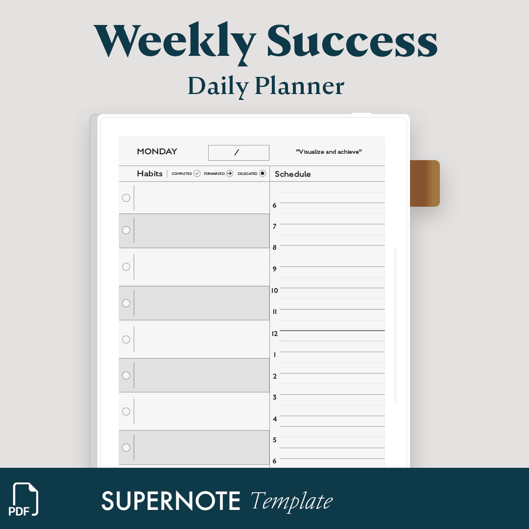reMarkable tablet - Monthly Calendar Planner Template – Supernote Templates