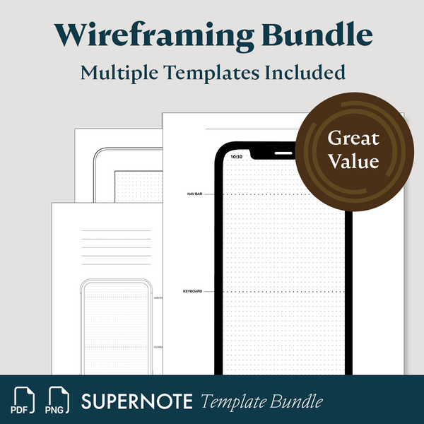 reMarkable tablet - Wireframing Template Bundle – Supernote Templates
