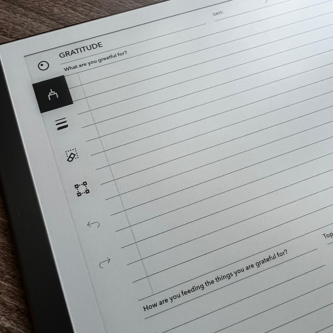 reMarkable tablet - Gratitude Daily Journal Template – Supernote Templates